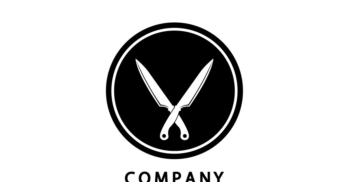 Kitchen knife symbol template logo vector version 46