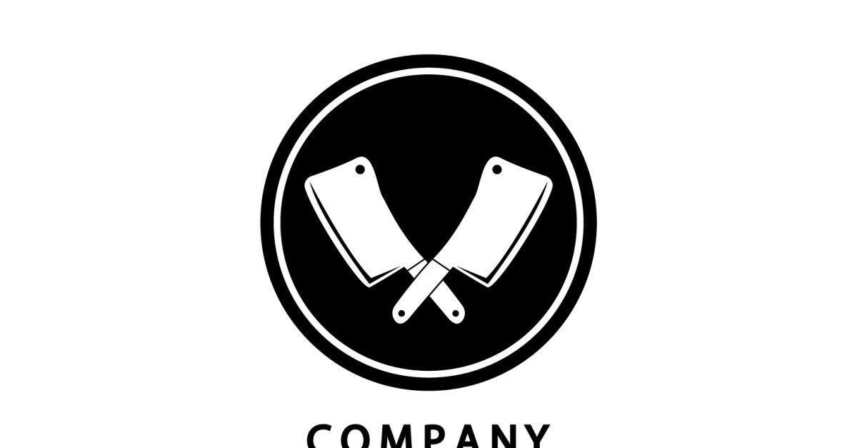 Kitchen knife symbol template logo vector version 49