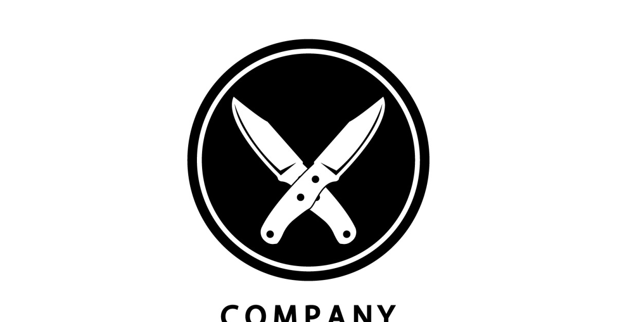 Kitchen knife symbol template logo vector version 50