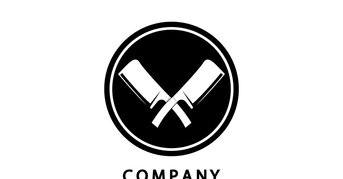 Kitchen knife symbol template logo vector version 51