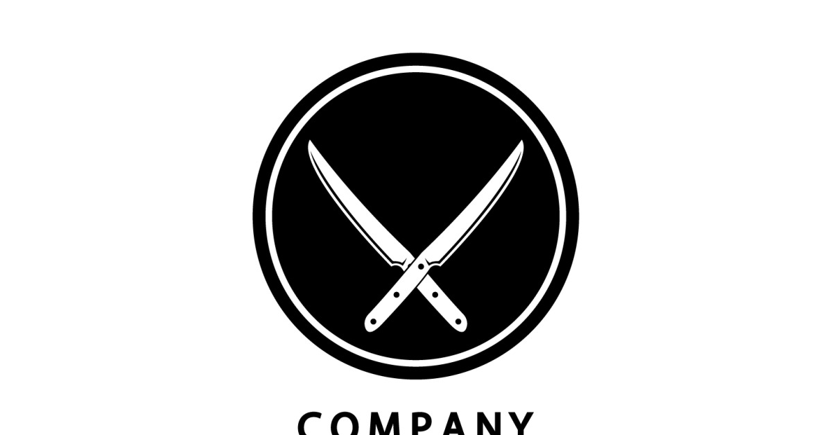 Kitchen knife symbol template logo vector version 53