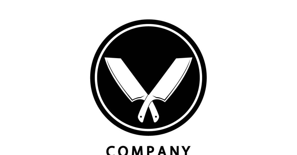 Kitchen knife symbol template logo vector version 61