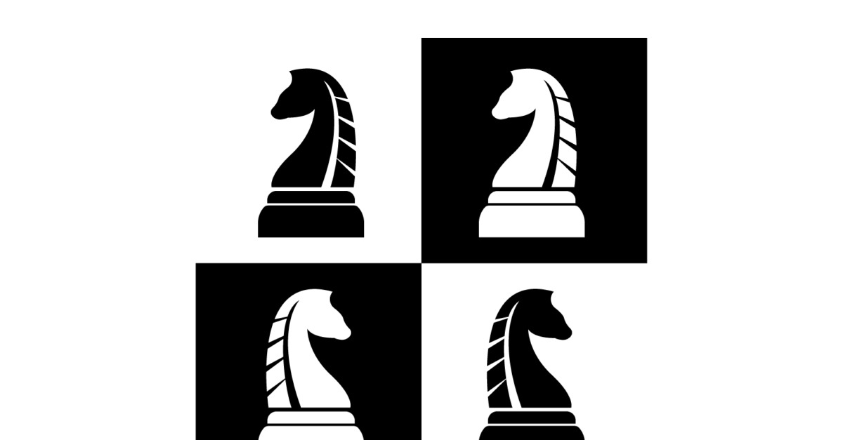 Logo de cheval version vectorielle simple 20