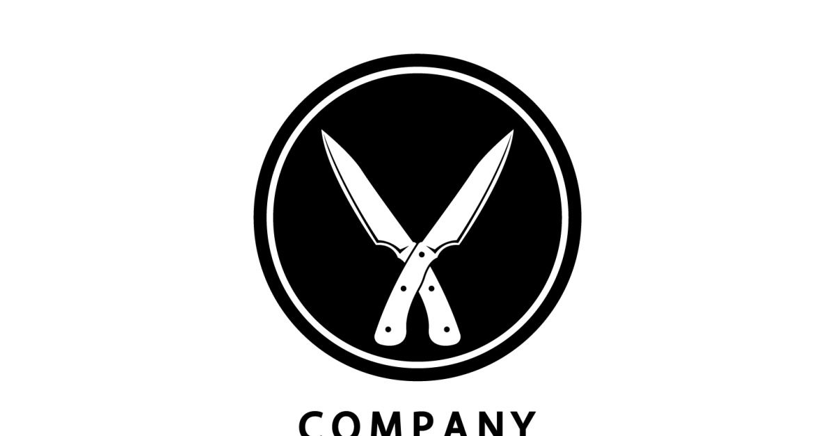 Logo šablony symbolu kuchyňského nože vektorové verze 47