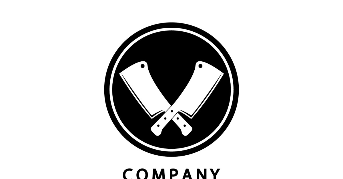 Kitchen knife symbol template logo vector version 63