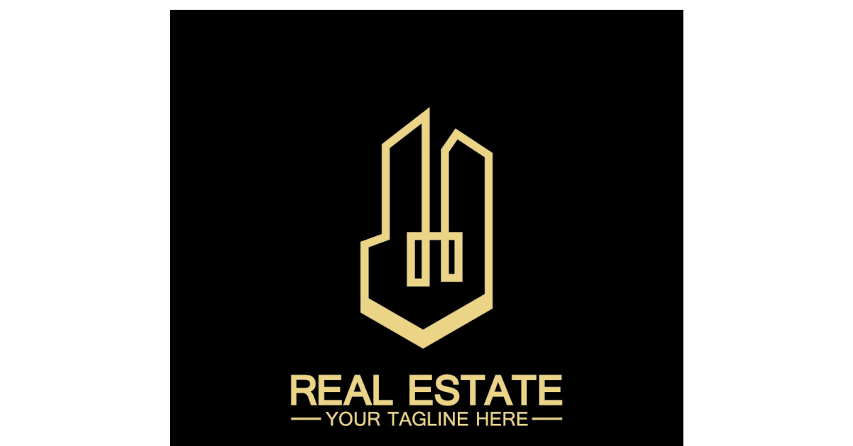 Emlak binası kule logo şablonu sürüm 1 - TemplateMonster