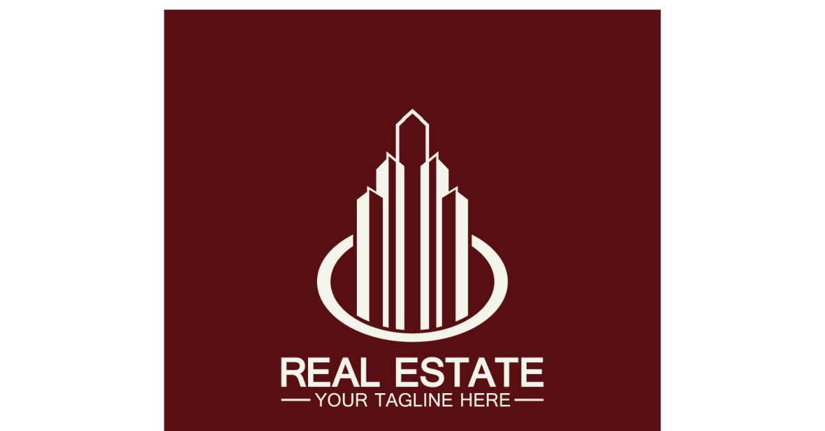 Emlak binası kule logo şablonu sürüm 20 - TemplateMonster