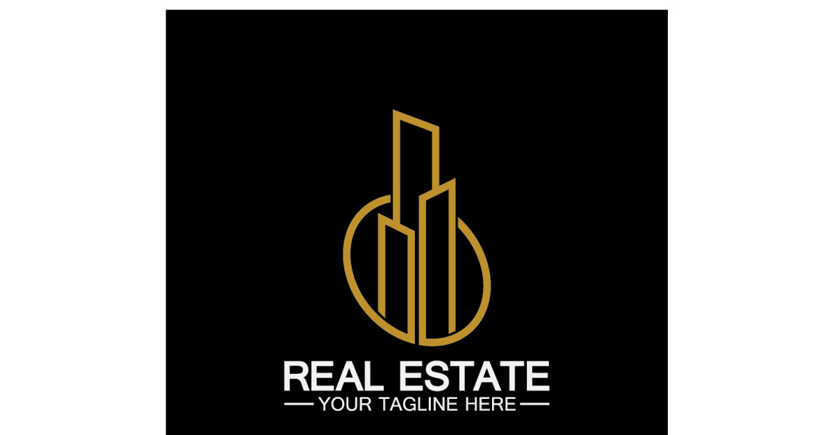 Emlak binası kule logo şablonu sürüm 22 - TemplateMonster