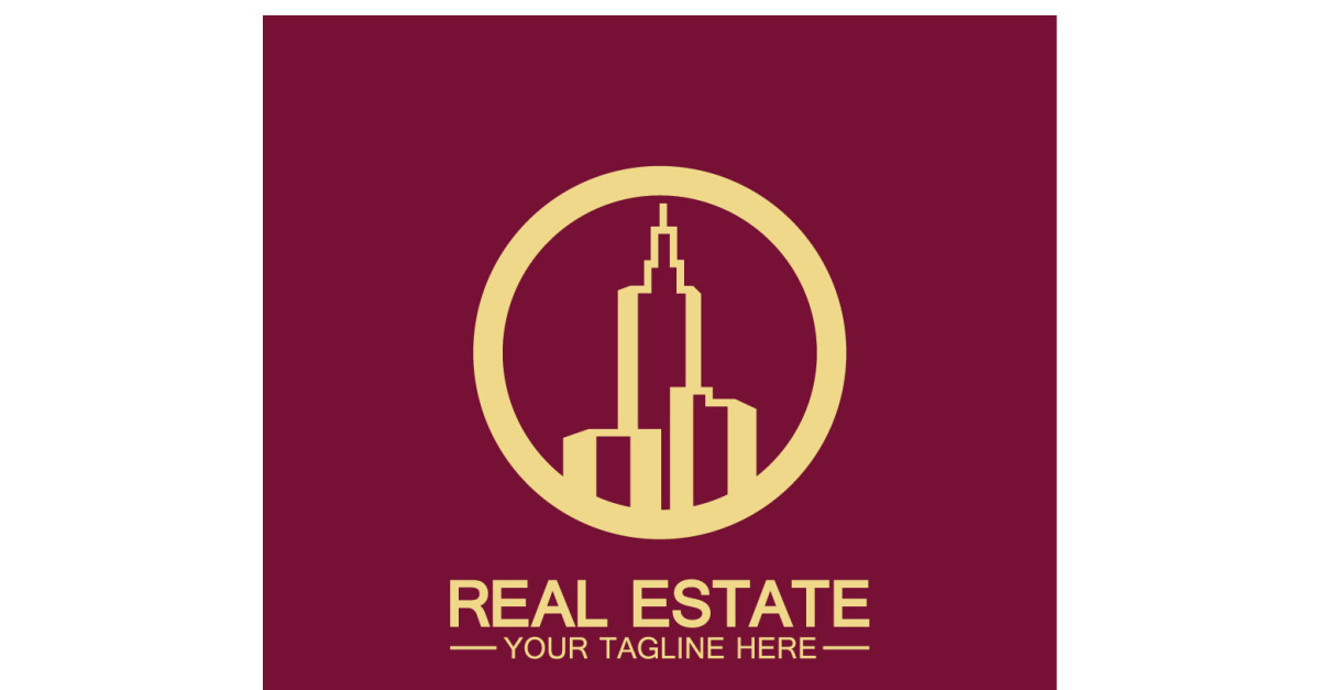 Emlak binası kule logo şablonu sürüm 5 - TemplateMonster