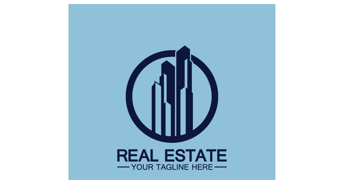 Real estate building tower logo template version 18