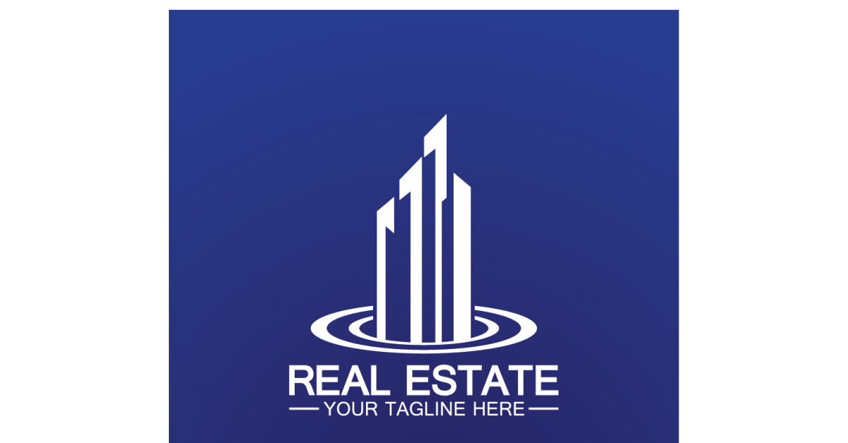 Real estate building tower logo template version 29