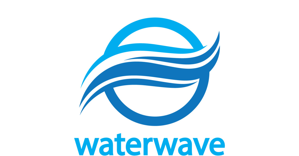 Waterwave nature fresh water logo template version 11