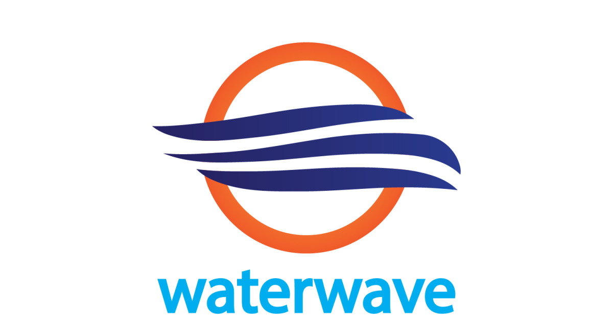 Waterwave nature fresh water logo template version 13
