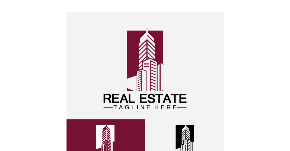 房地产图标、建筑商、建筑、建筑和建筑标志。 v1 #387845 - TemplateMonster