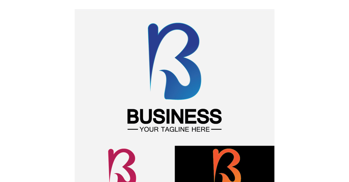 Modern and unique letter B initials logo design v1