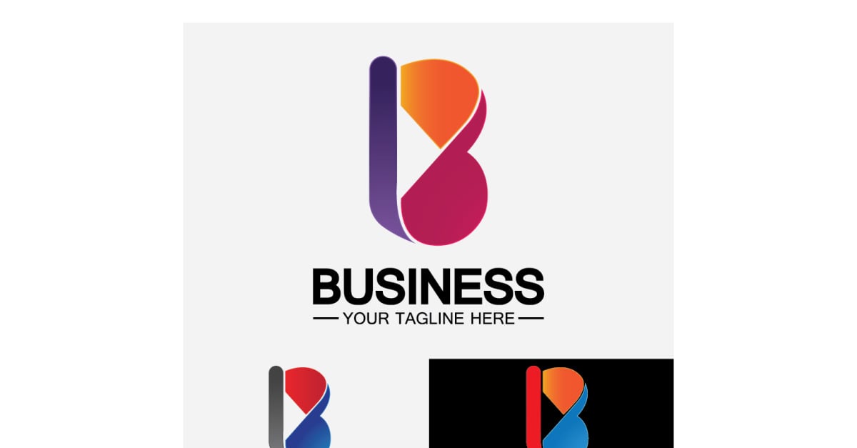 Modern and unique letter B initials logo design v7