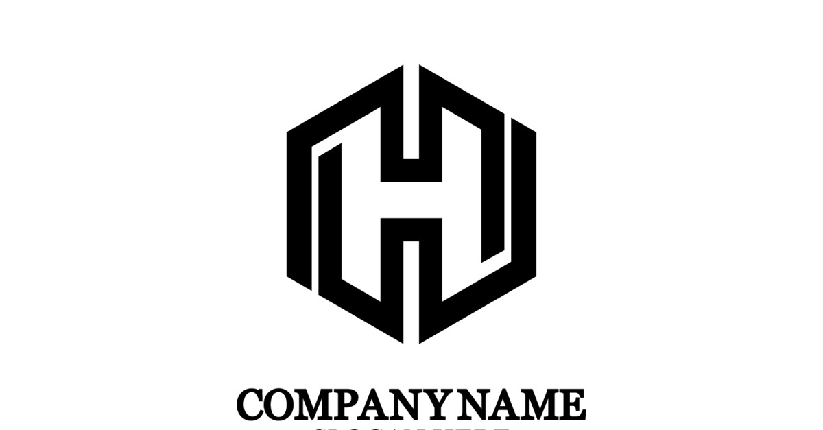 H harfi logo simge tasarım şablonu öğeleri v18