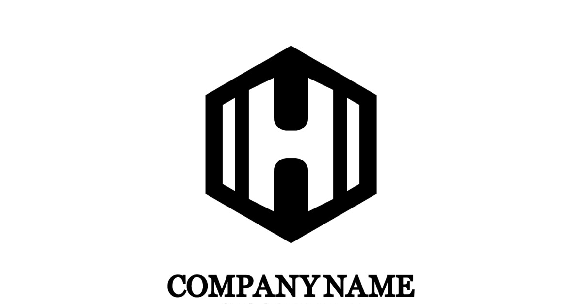 H harfi logo simge tasarım şablonu öğeleri v23