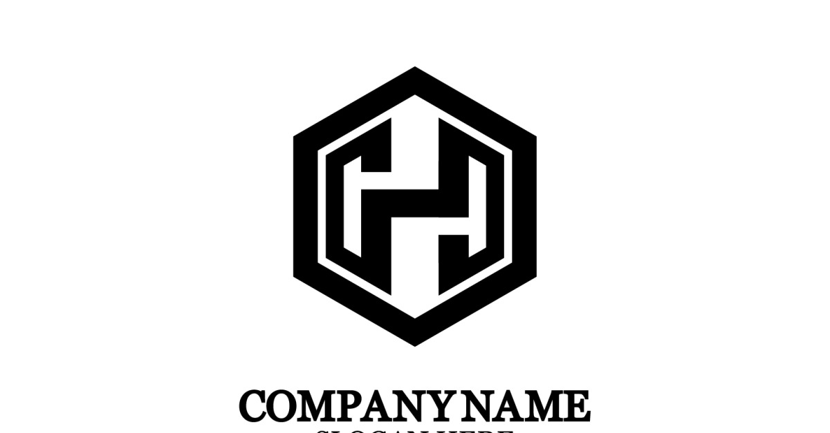 H harfi logo simge tasarım şablonu öğeleri v28