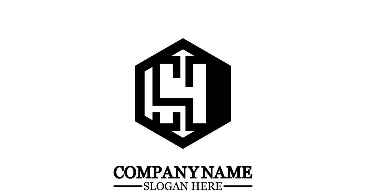 H harfi logo simge tasarım şablonu öğeleri v30