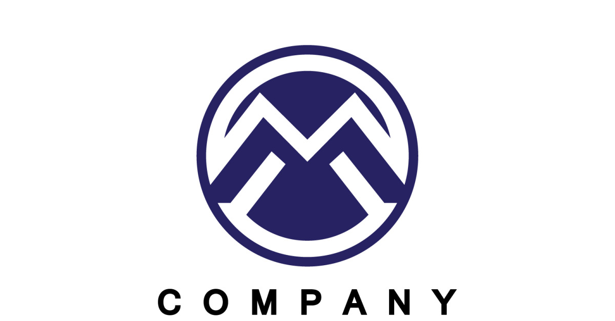 M harfi logo tasarımı veya kurumsal kimlik v21