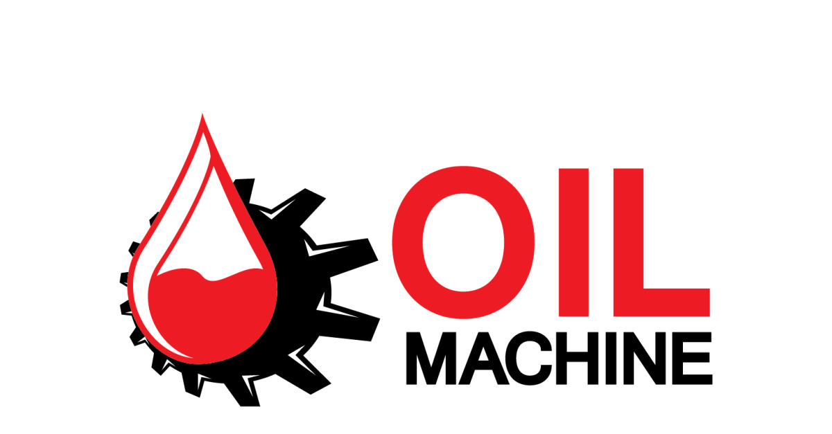 Oil Gear Machine logo symbol design, oil drop logo with vector gear v11