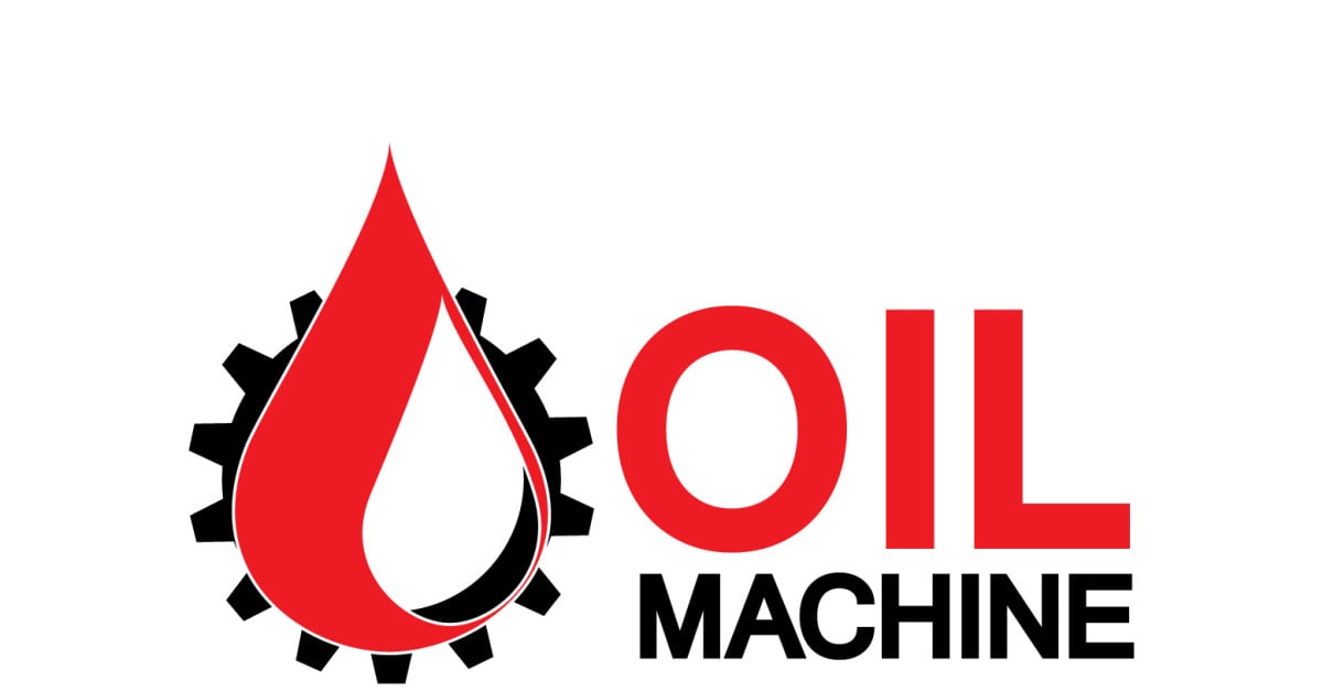 Oil Gear Machine logo symbol design, oil drop logo with vector gear v4