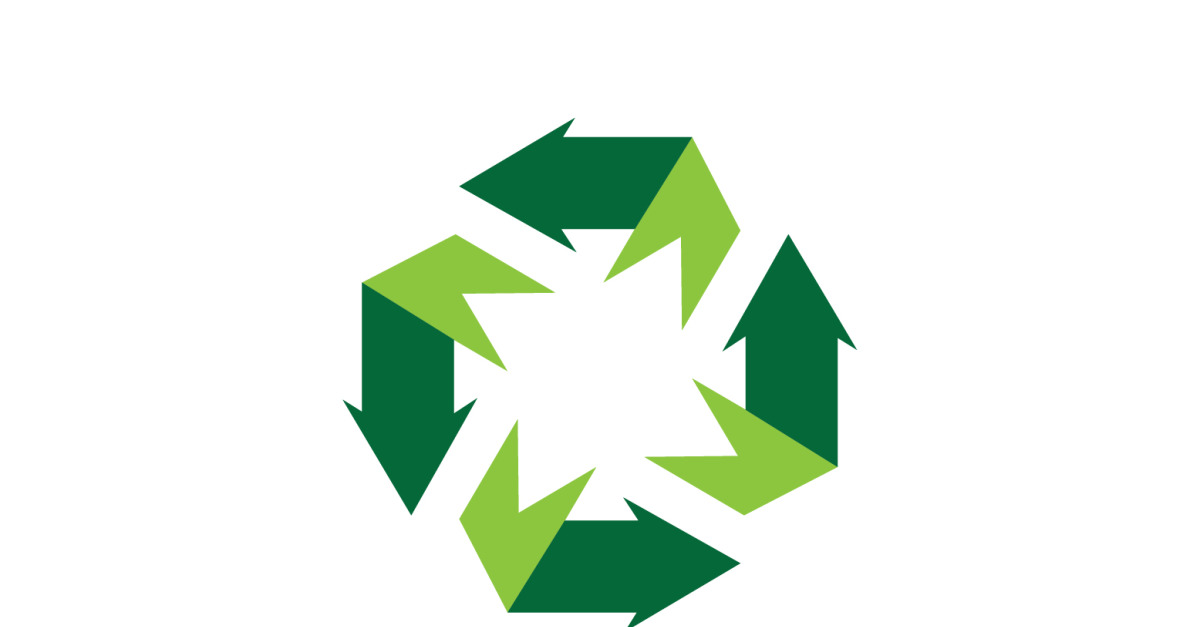 Symbol recyklingu izolowany na białym tle v30