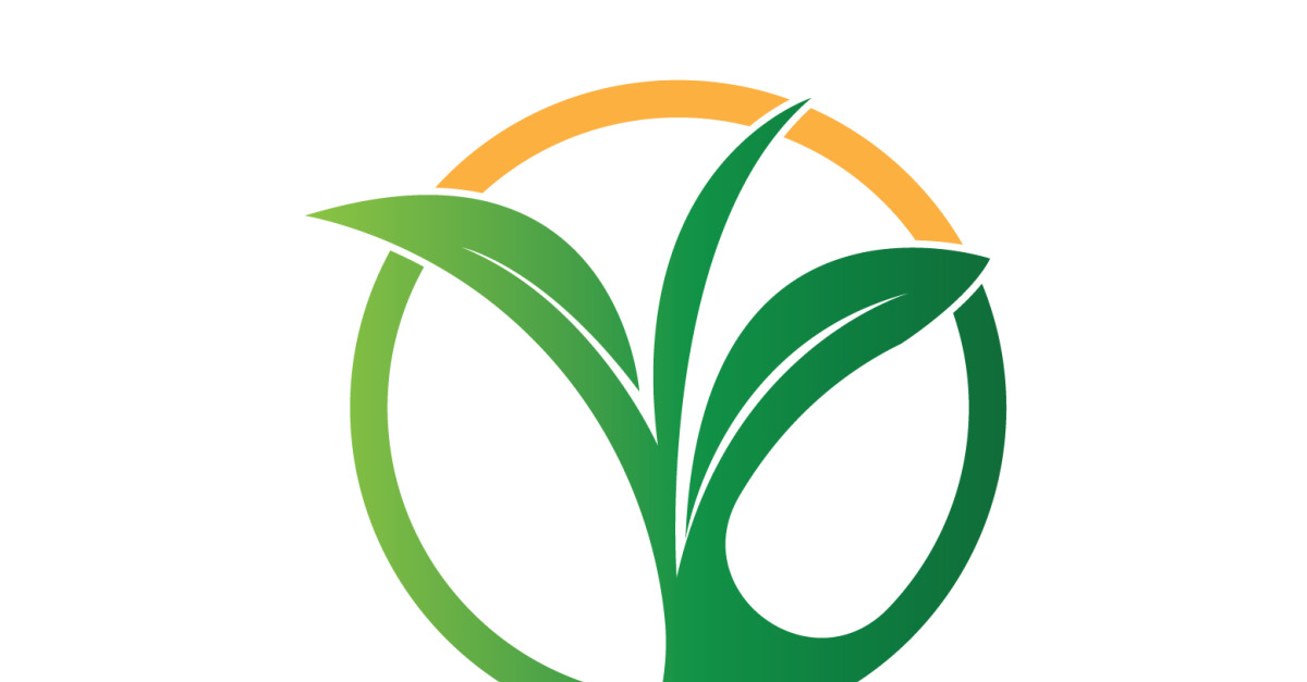 Natural leaf mint green logo illustration design vector v28