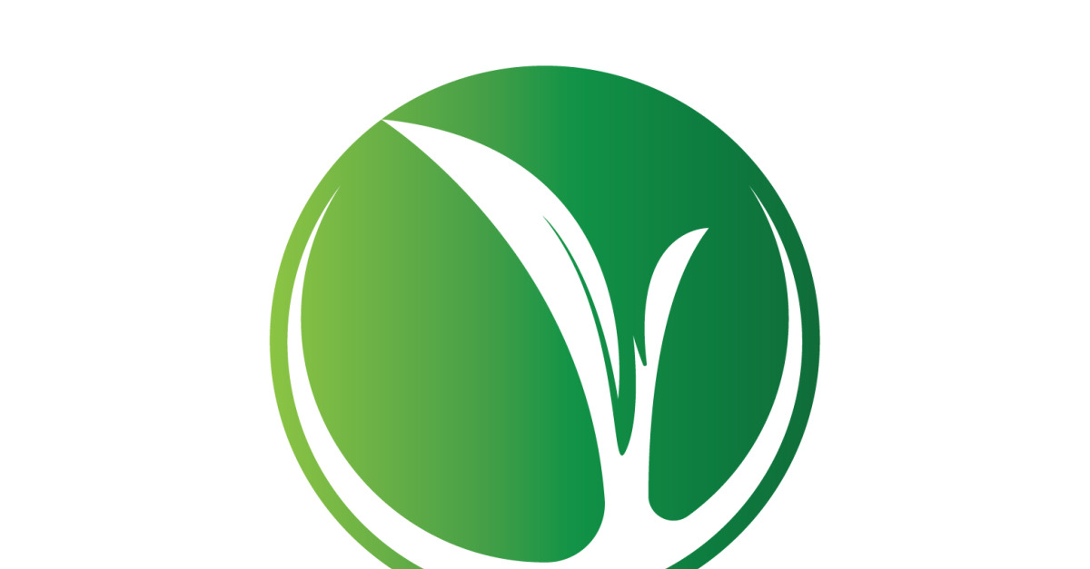 Natural leaf mint green logo illustration design vector v37