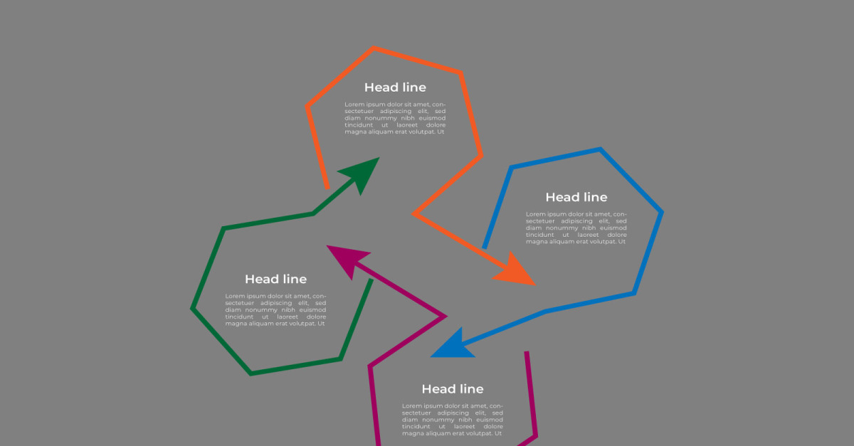 Conception infographique en 3 étapes de style polygone.