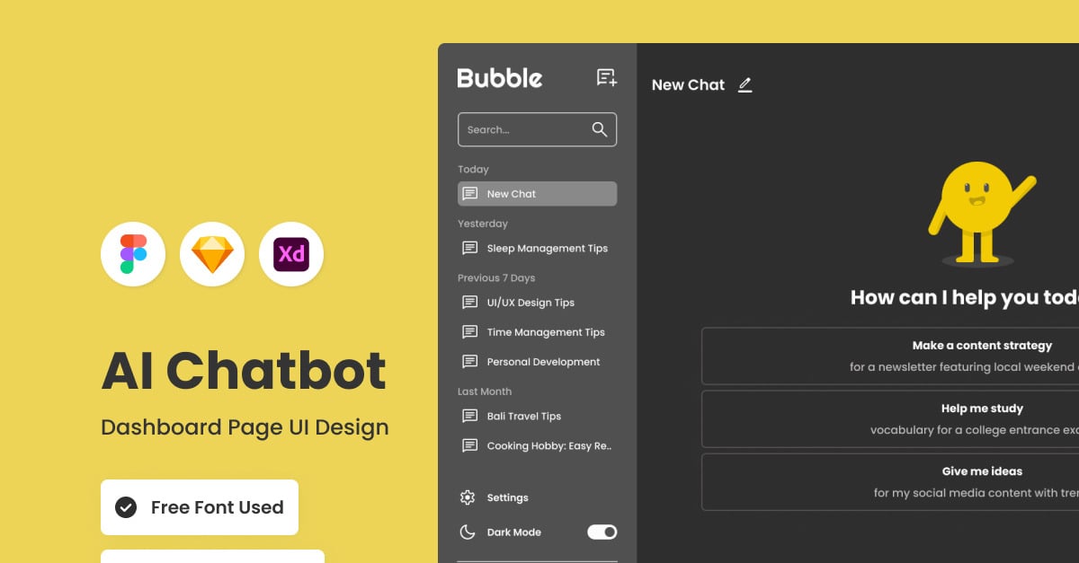 Bubble - AI Chatbot Dashboard V1 #388569 - TemplateMonster