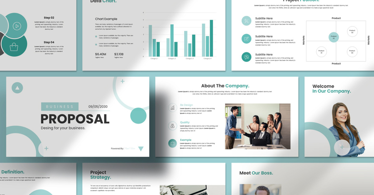 Modelo de layout de proposta comercial - TemplateMonster