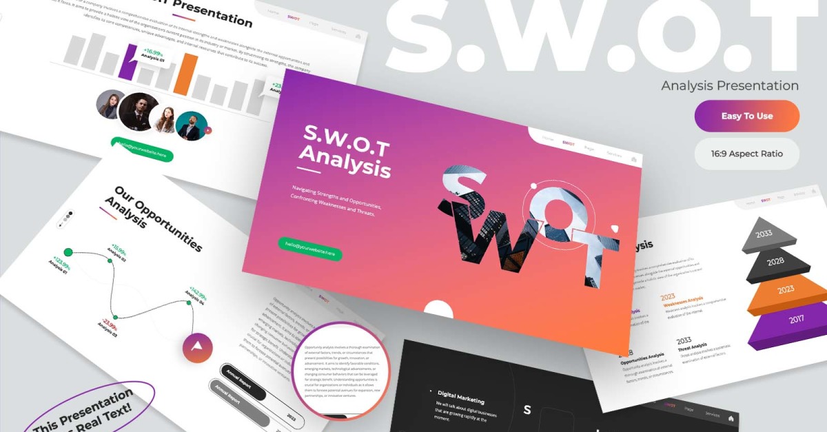 SWOT Analysis - Modern Infographic PowerPoint