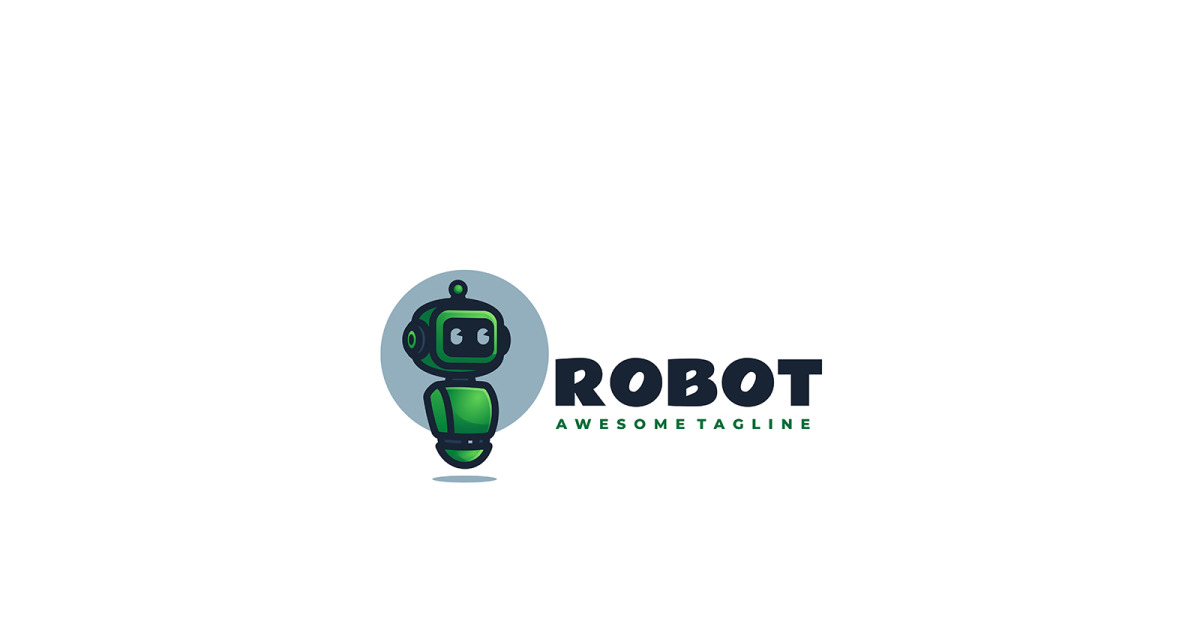 Robot Simple Mascot Logo Design #388775 - TemplateMonster