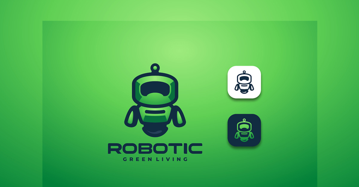 Robotic Simple Mascot Logo 1 #388779 - TemplateMonster