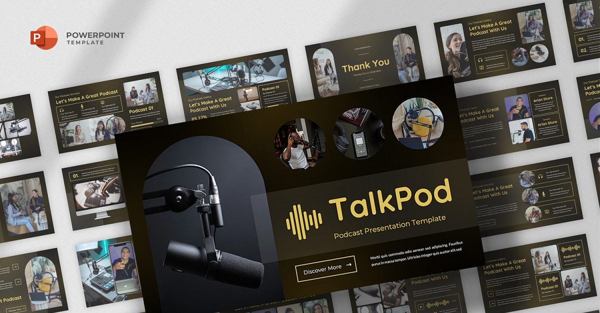 Talkpod - Podcast & Radio Powerpoint Template