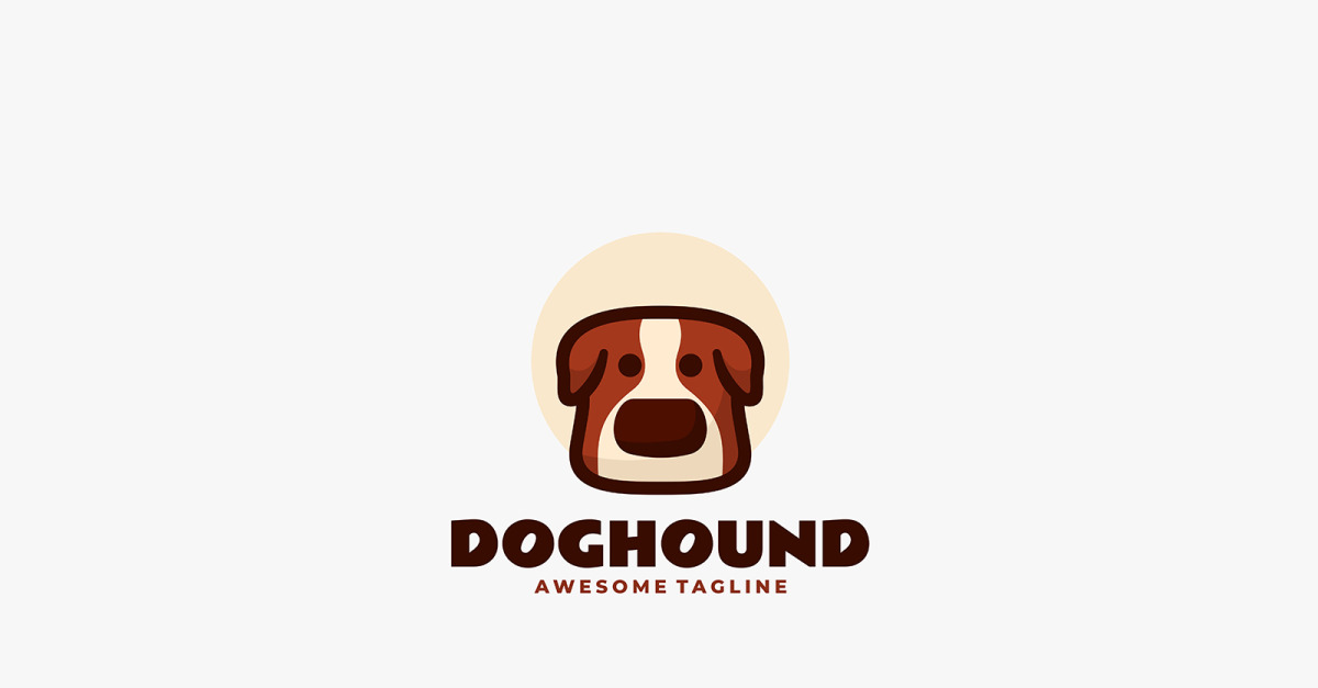 Dog Hound Simple Mascot Logo #388966 - TemplateMonster