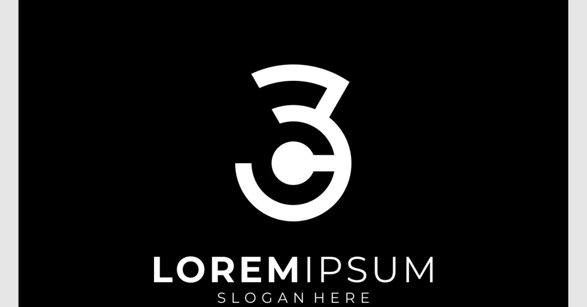 Letter C Number 3 Simple Logo #388922 - TemplateMonster