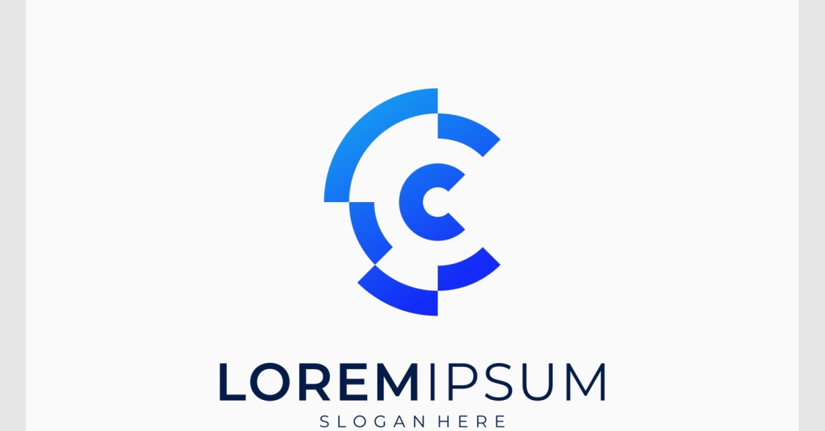 Písmeno C Moderní Digitální Logo #388919 - TemplateMonster