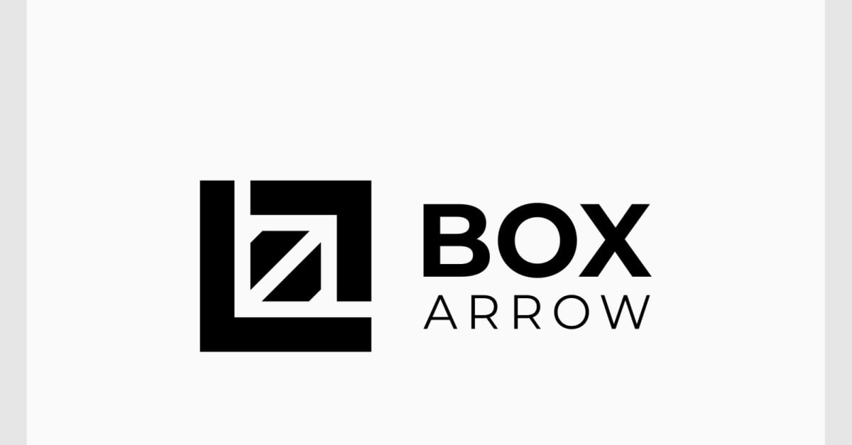 Square Box Delivery Arrow Logo #388936 - TemplateMonster