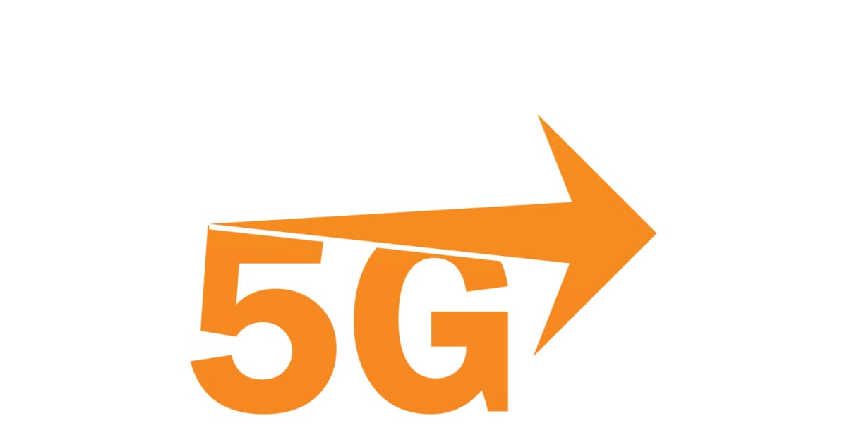 5G signal network tecknology logo vector icon v7