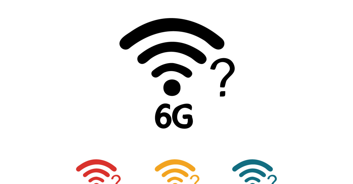 6G signal network tecknology logo vector icon v16
