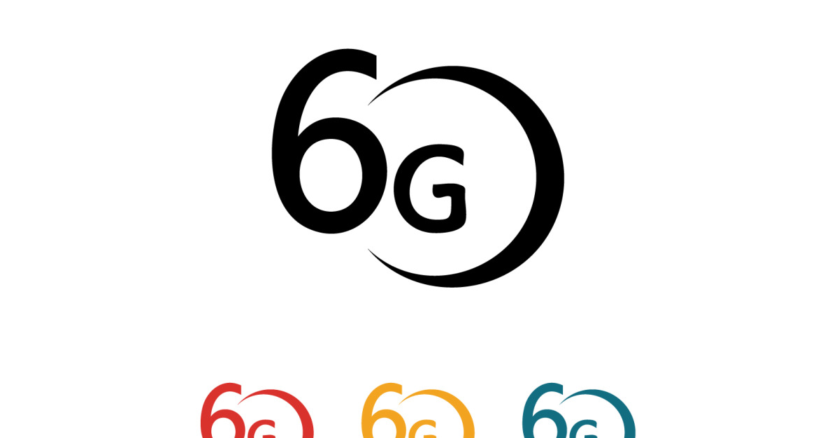 6G signal network tecknology logo vector icon v17