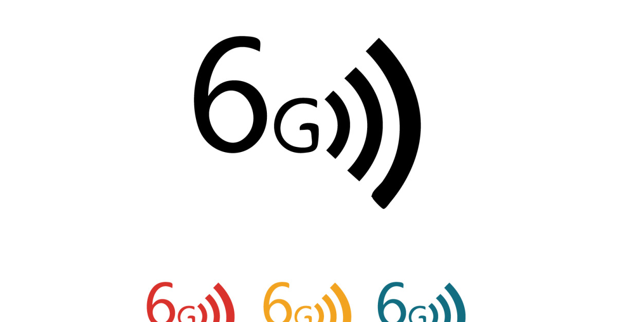 6G signal network tecknology logo vector icon v1