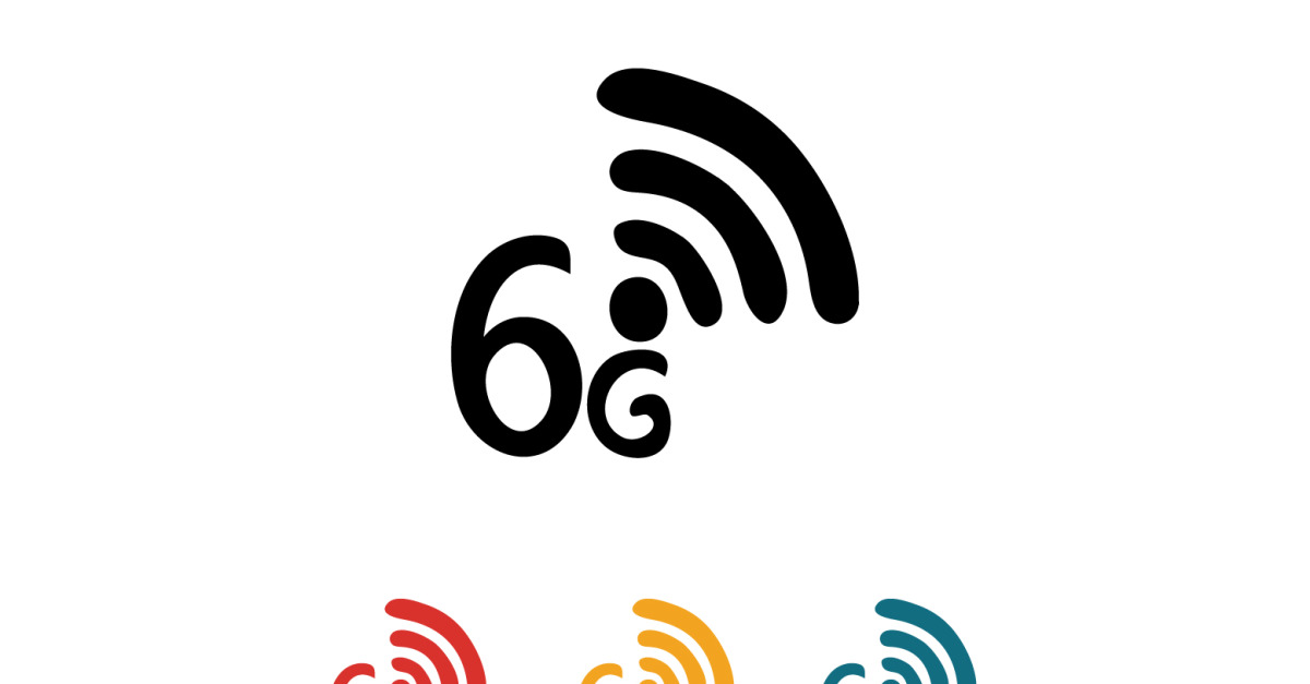 6G signal network tecknology logo vector icon v2