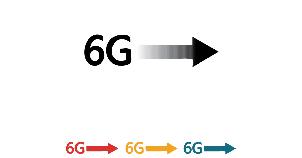 6G signal network tecknology logo vector icon v30