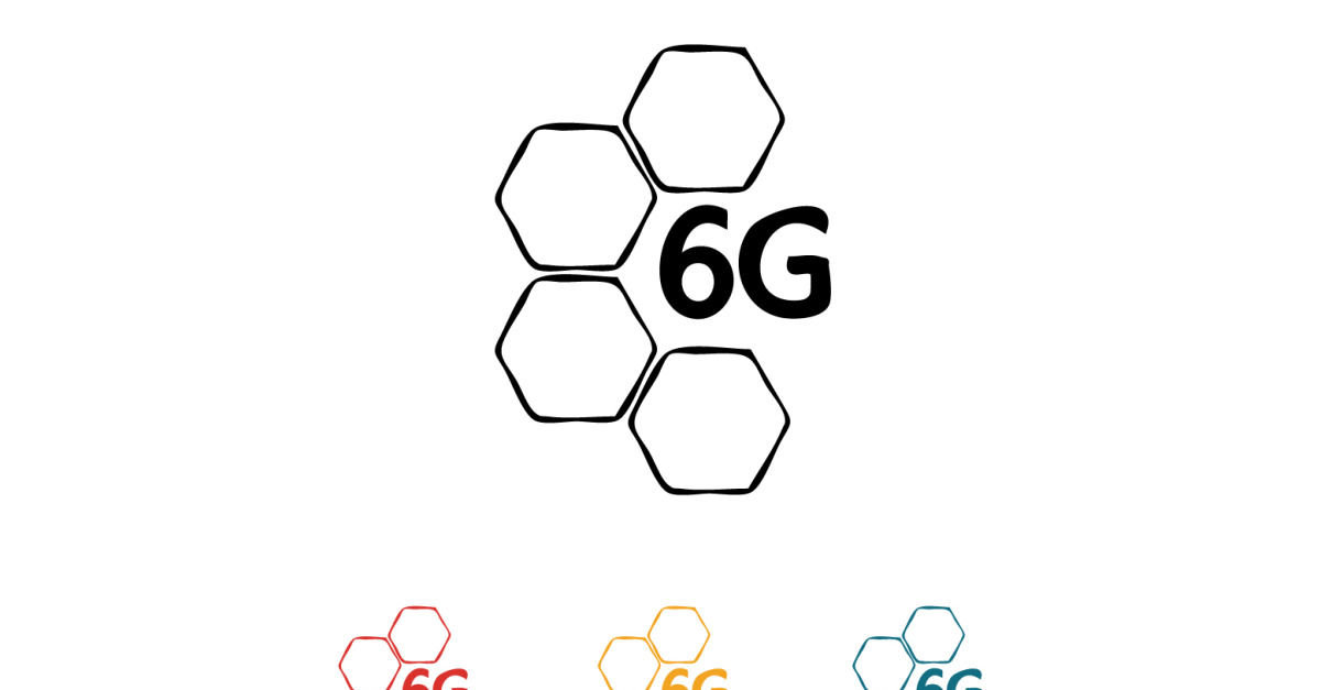 6G signal network tecknology logo vector icon v31