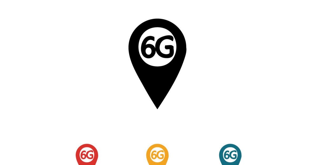 6G signal network tecknology logo vector icon v33