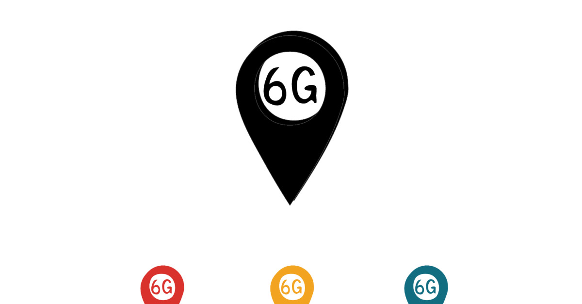 6G signal network tecknology logo vector icon v35